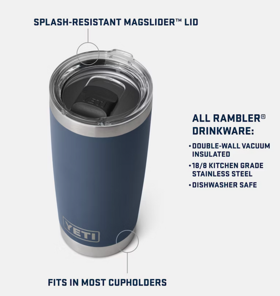 YETI Tumbler 20 oz - White – Old Souls NY