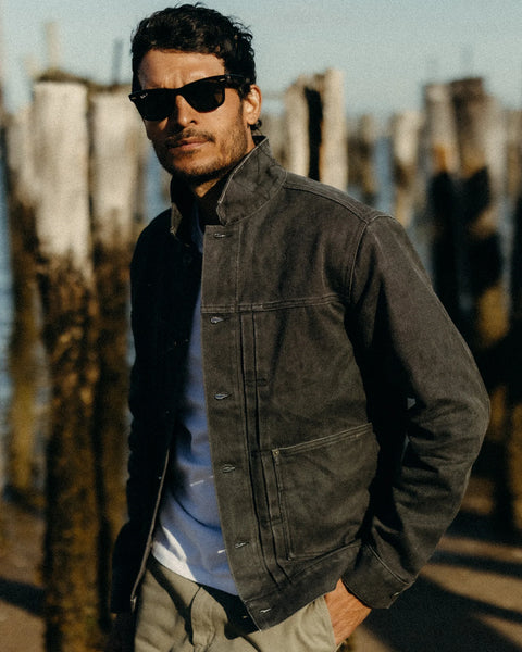 Taylor Stitch The Ryder Jacket in Coal Chipped Canvas – Old Souls NY